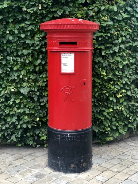 Red letter box in United Kingdom